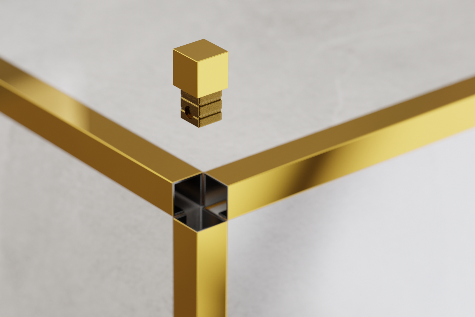 Corner finish for polished QS gold stainless steel profiles – ILCOM ...