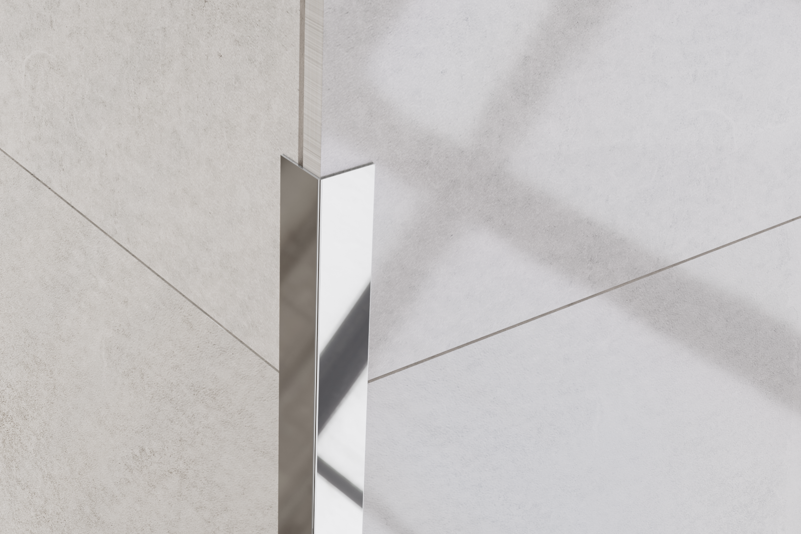 Decorative L corner profile in shiny silver stainless steel – ILCOM ...