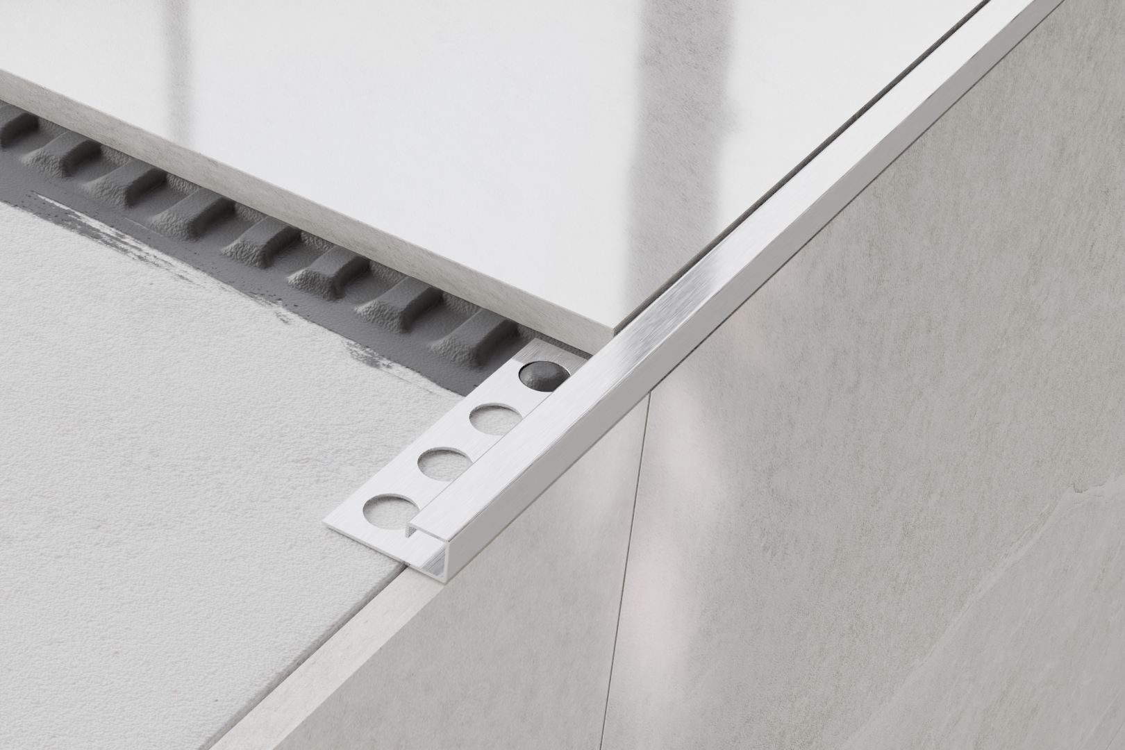 Decorative corner profile P in satin silver stainless steel – ILCOM ...